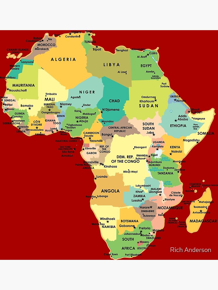 "Map of Africa" Poster for Sale by richdelux | Redbubble
