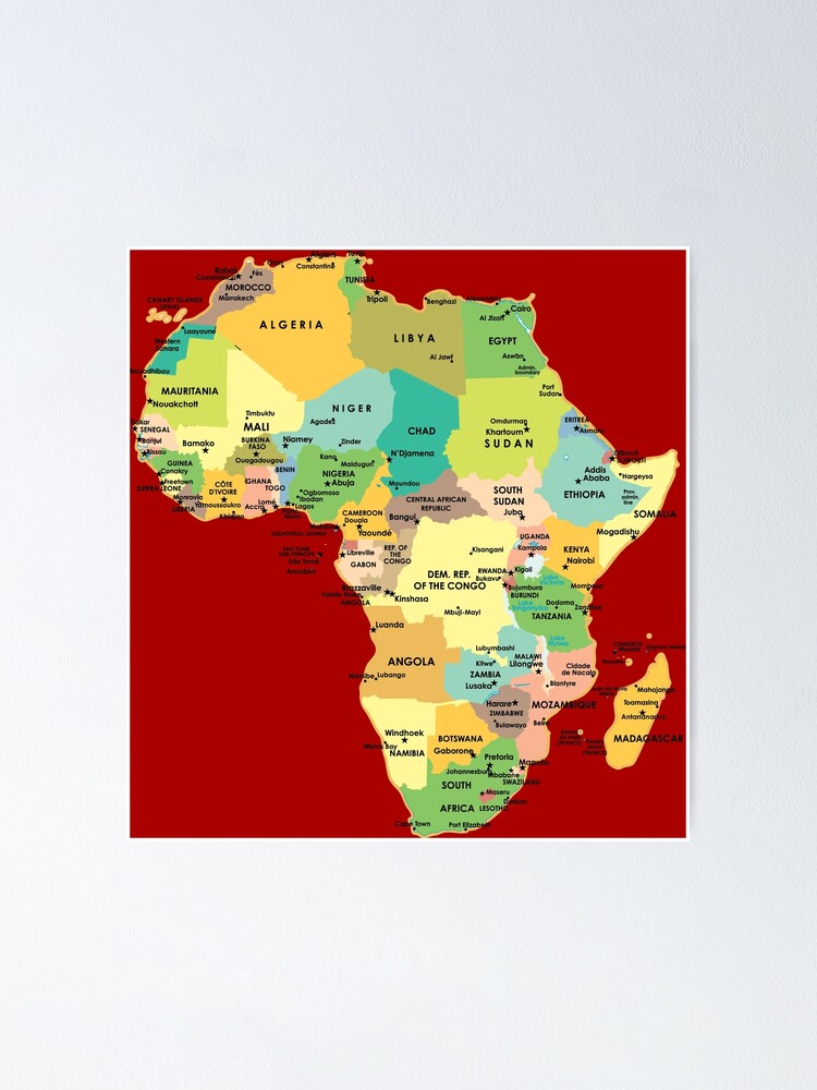 "Map of Africa" Poster for Sale by richdelux | Redbubble