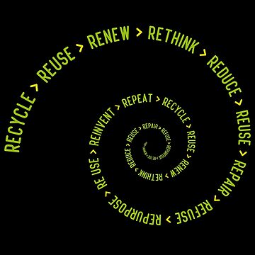 "Sustainability Message: [Reduce, Reuse, Recycle, Rethink, Repair ...