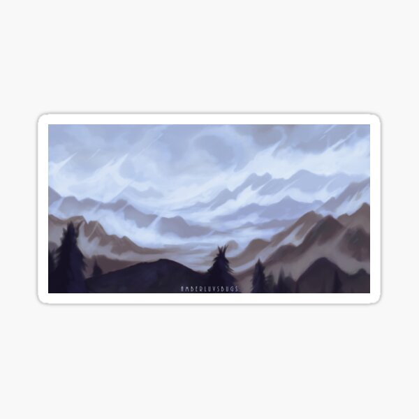 "Periwinkle clouds" Sticker for Sale by Amber LuvsBugs | Redbubble