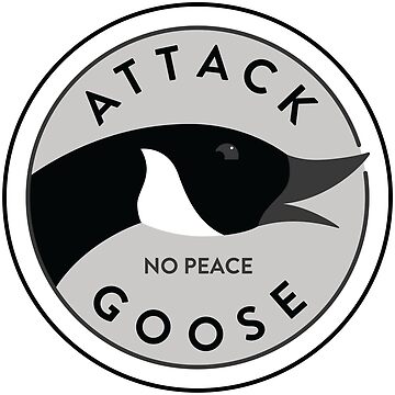 "Attack Goose - No Peace Canadian Geese Beer Parody" Sticker for Sale ...