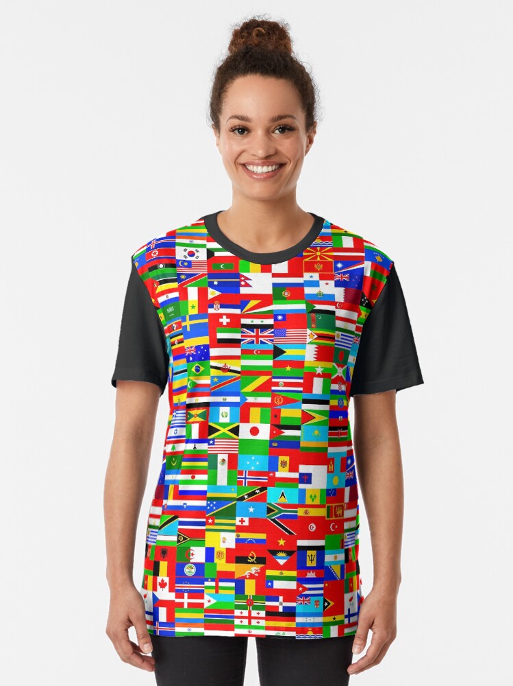 "FLAGS OF THE WORLD" Graphic T-Shirt for Sale by Calgacus | Redbubble