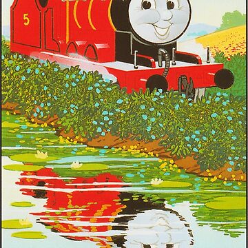 "James the Red Engine Vintage Card" Sticker for Sale by sleepyhenry ...