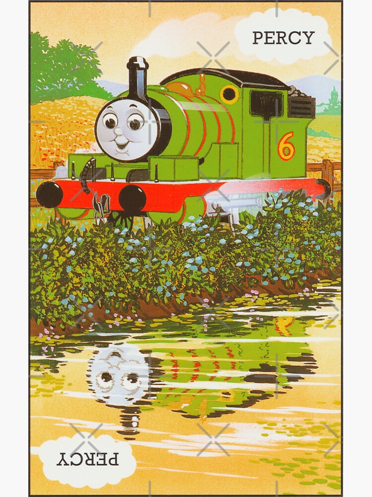 "Percy the Small Engine Vintage Card" Sticker for Sale by sleepyhenry ...