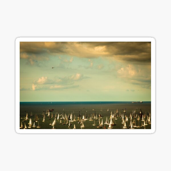 "Evening after the Barcolana regatta of record in the gulf of Trieste ...