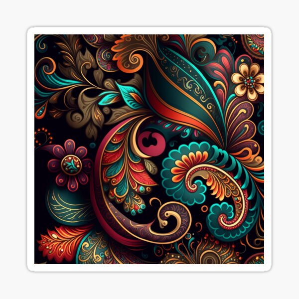 "High definition Paisley" Sticker for Sale by Mtot7 | Redbubble
