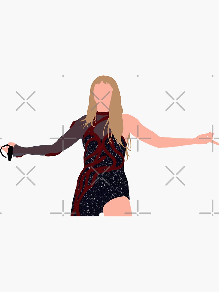 "Taylor Swift Reputation outfit art the Eras Tour" Sticker for Sale by ...