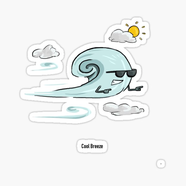 "Cool Breeze" Sticker for Sale by morgoodles | Redbubble