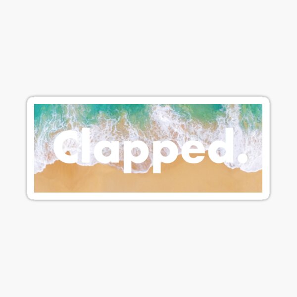"Clapped Beach." Sticker by JaredKuryan | Redbubble