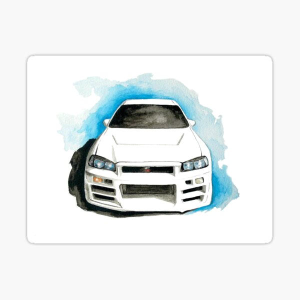 "Nissan Skyline R34 GTR" Sticker for Sale by AleczandraLee | Redbubble