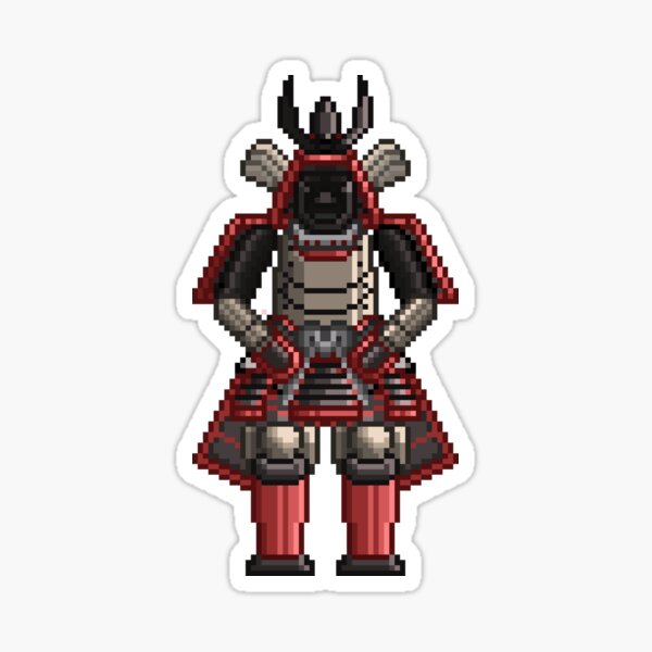 "Samurai Armor" Sticker for Sale by PixelCarvel | Redbubble