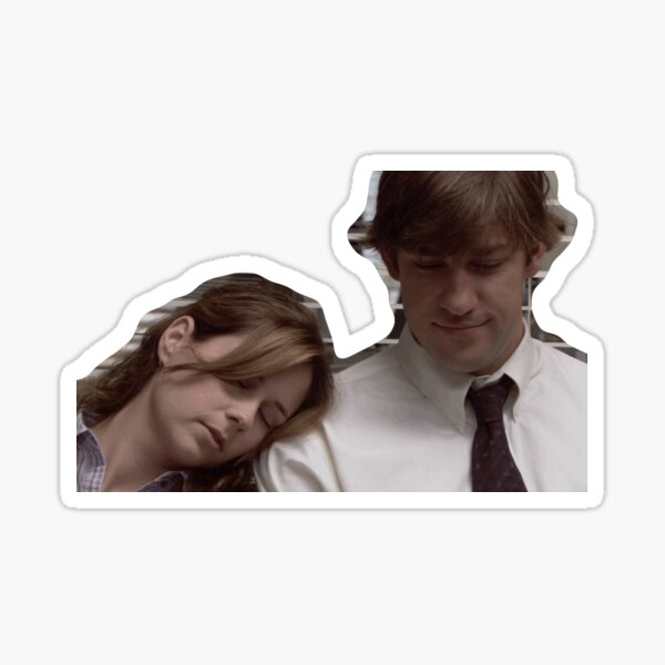 "jim and pam" Sticker by emswim07 | Redbubble