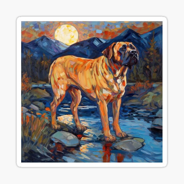 "Assyrian Mastiff / War Dog Oil Painting" Sticker for Sale by ...