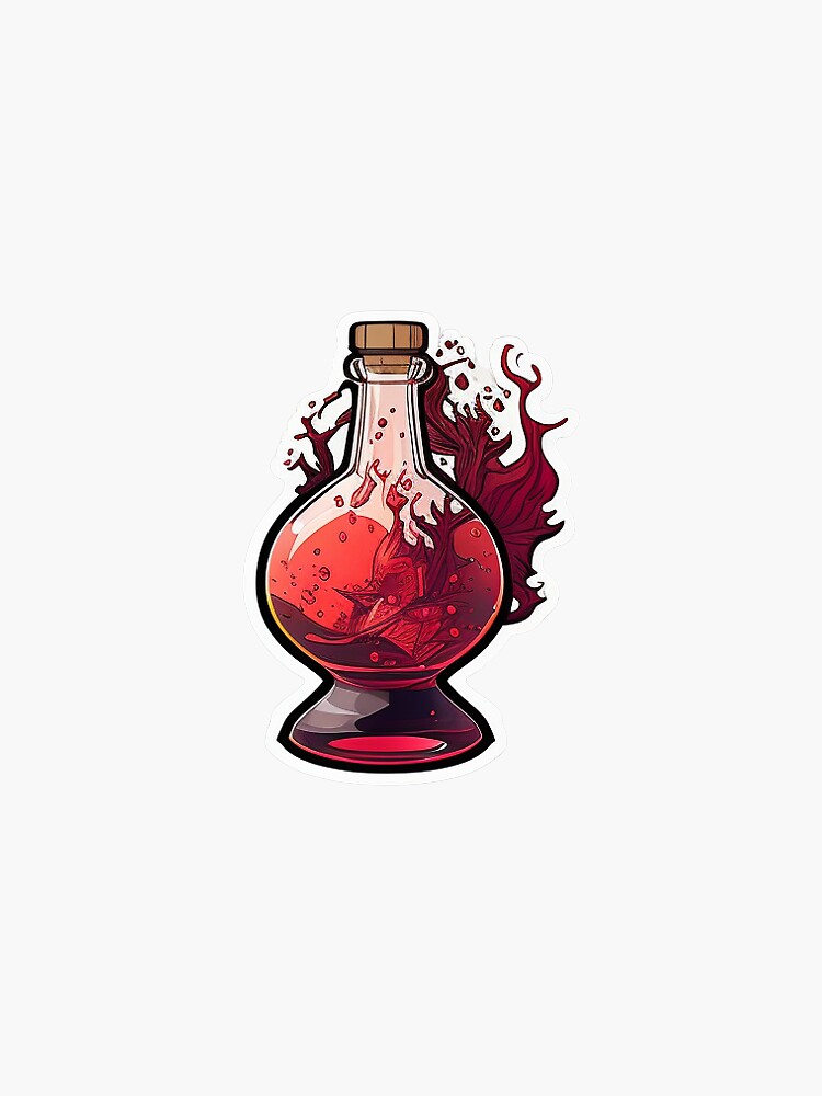 "Cure Wounds Red Potion fantasy design" Sticker for Sale by FantasySoul | Redbubble