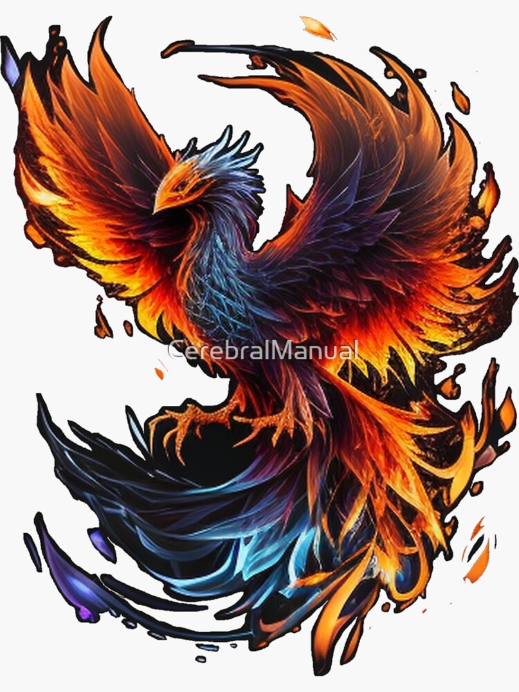 "Phoenix" Sticker for Sale by CerebralManual | Redbubble