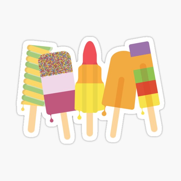 " Ice Lollies Sticker mix" Sticker for Sale by WorldinMotion | Redbubble