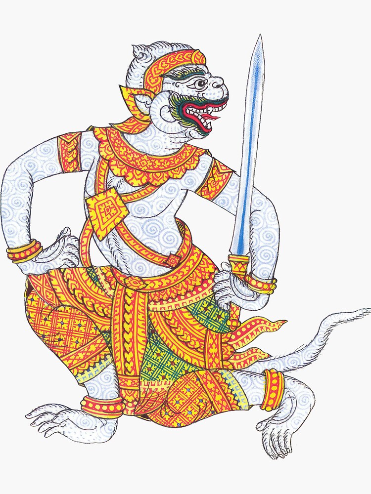 "Hanuman" Sticker for Sale by Onodera | Redbubble