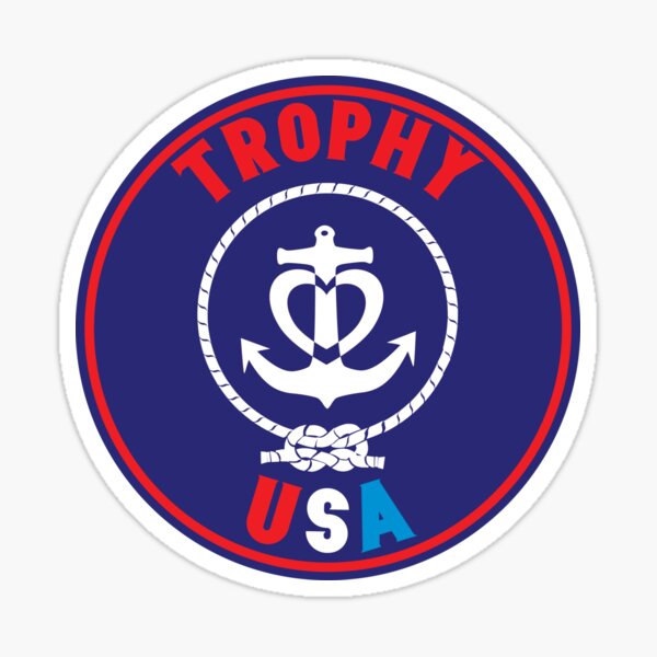 "Trophy USA, sailing, yachting, gift, boat, race" Sticker for Sale by ...