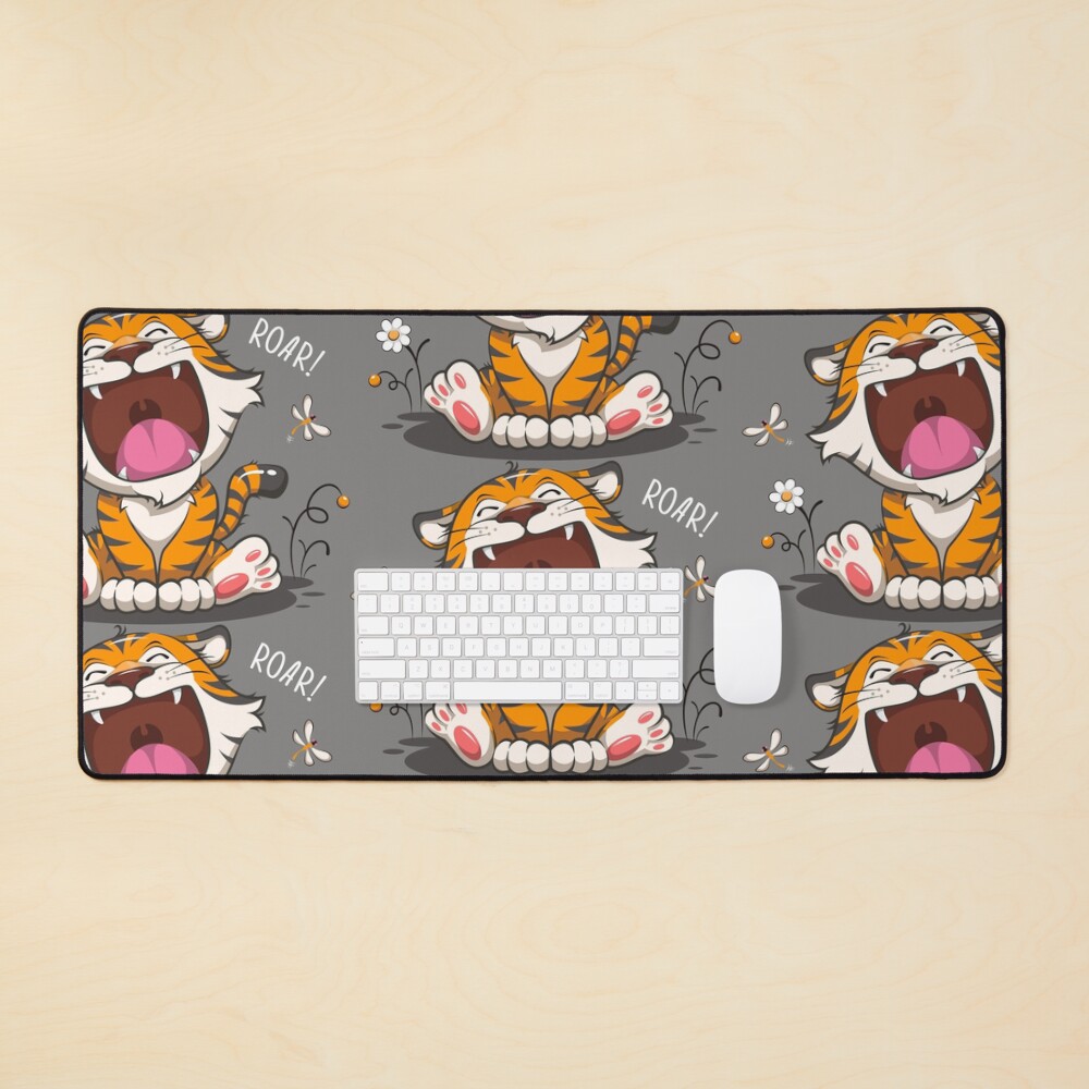 ""Cute Little Tiger"" Mouse Pad for Sale by ShirtCreekTees | Redbubble