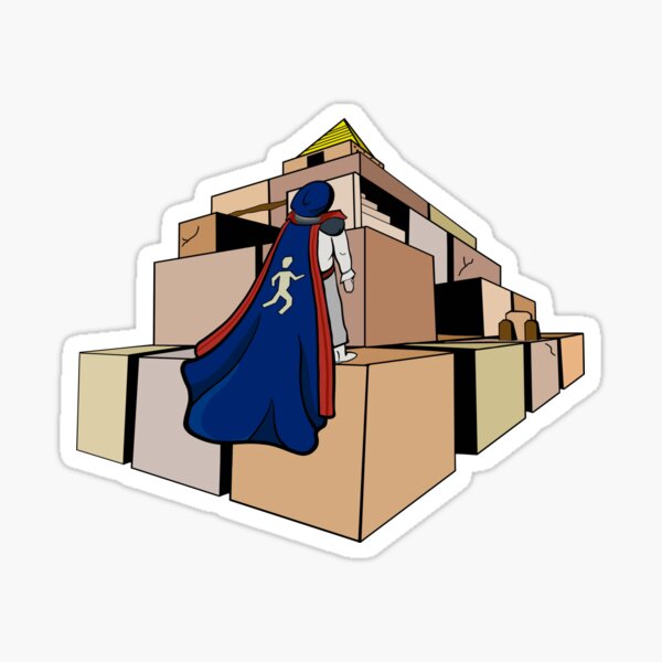 "Scaling the agility pyramid with agility cape OSRS player" Sticker for ...