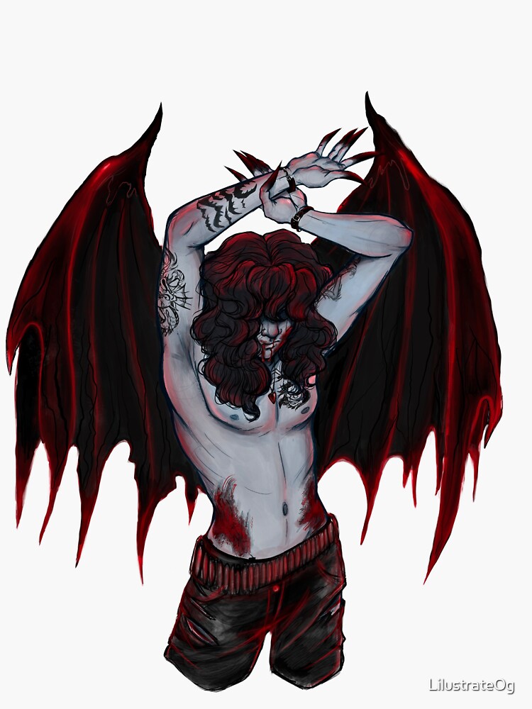 "Kas the bloody handed " Sticker for Sale by LilustrateOg | Redbubble