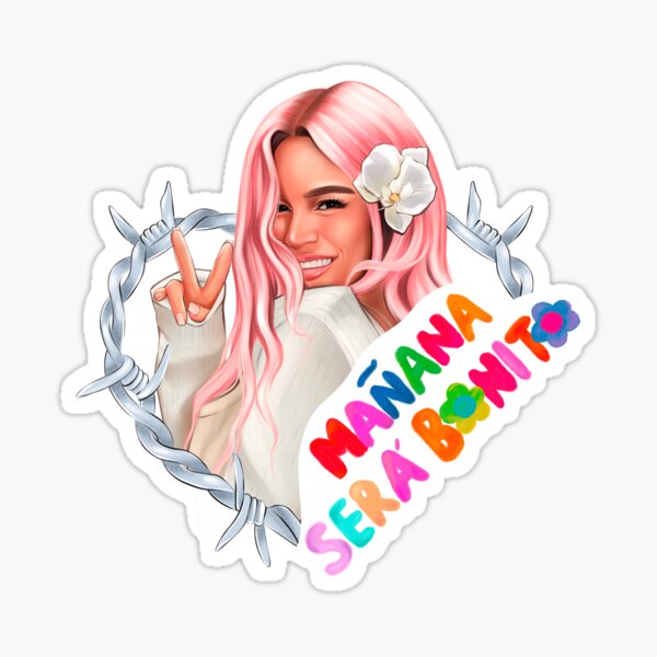 Pegatina for Sale con la obra «Karol G con cabello rosa» de OmoYolo ...