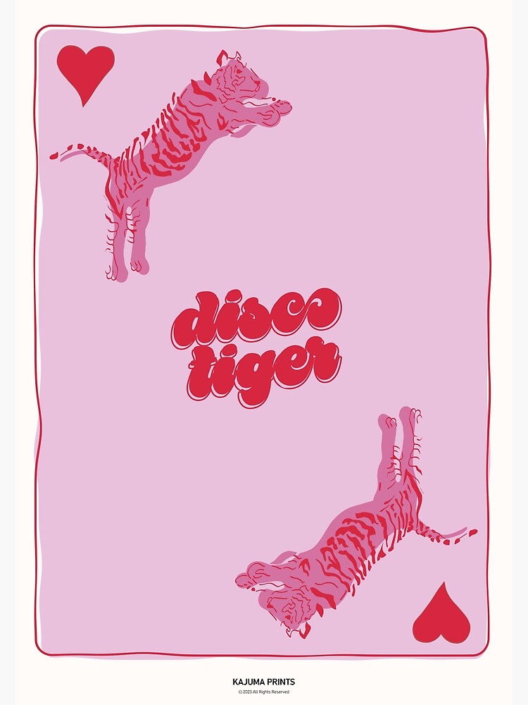 "Disco Tiger in pink and red" Poster by kajumaprints | Redbubble