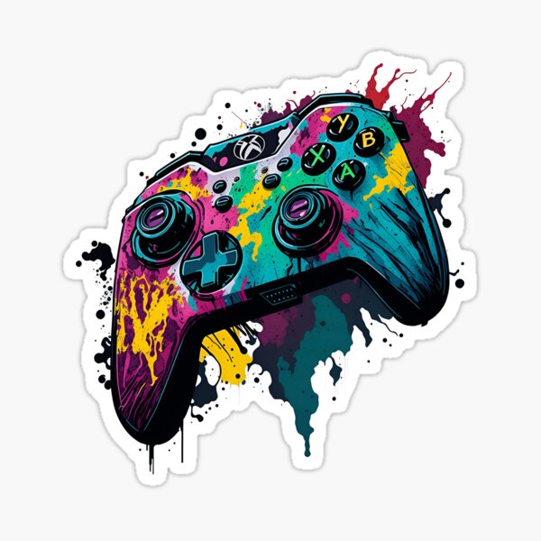 "Colorful Xbox Controller - AI Generated" Sticker for Sale by Manos Ch ...