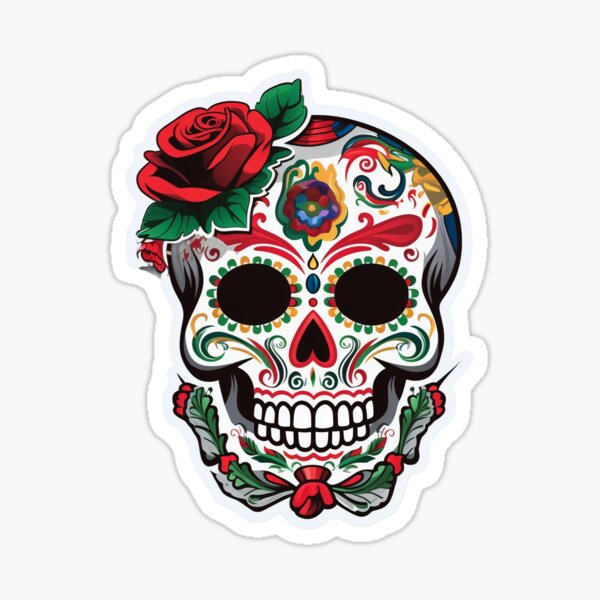 "Día de los muertos calavera" Sticker for Sale by TrendyArtInk | Redbubble