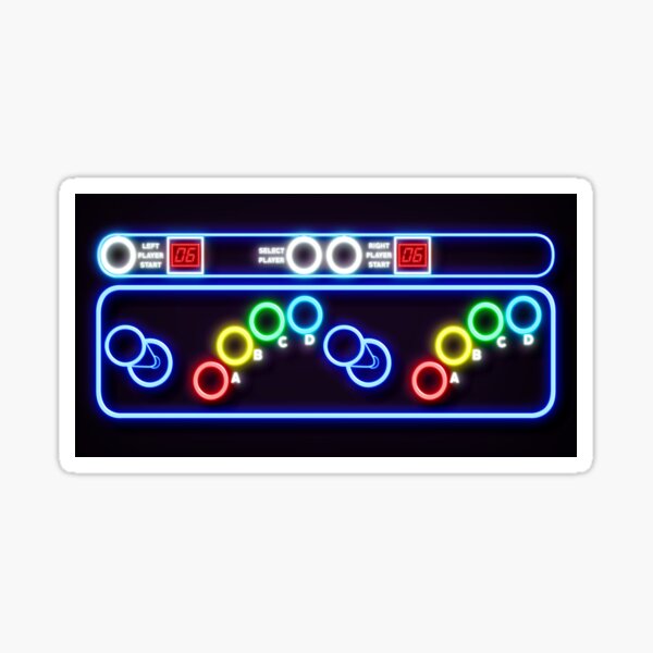 "Arcade Control Panel " Sticker for Sale by millsyb | Redbubble