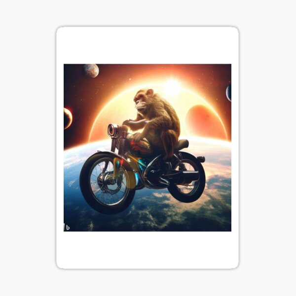 "monkey driver" Sticker by golden1-design | Redbubble