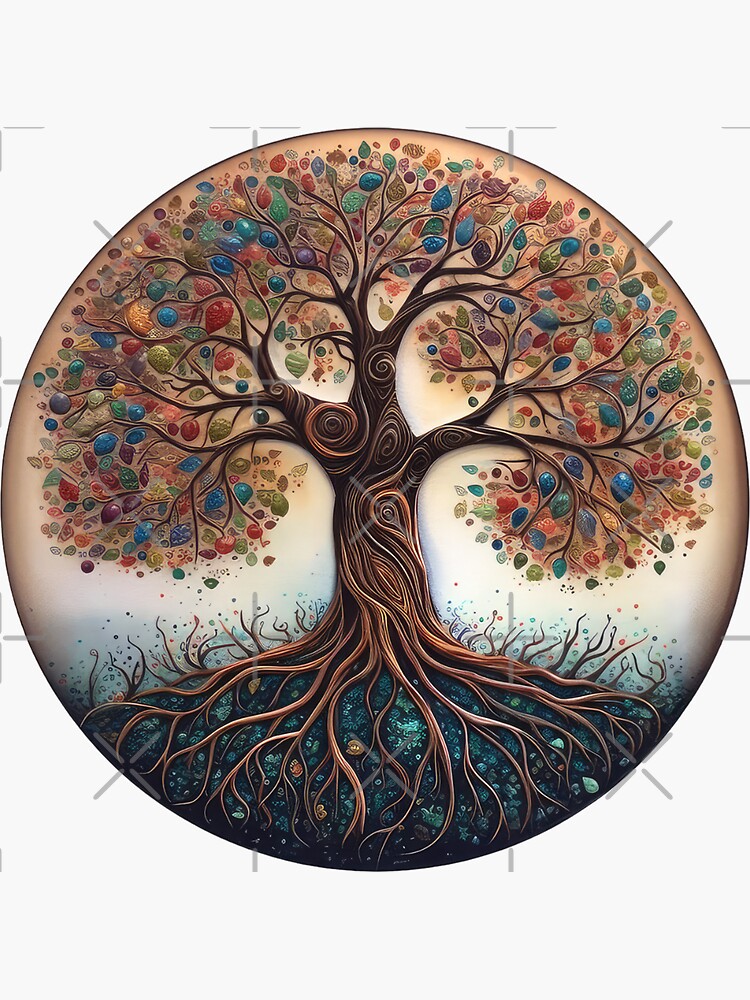"Tree of life" Sticker for Sale by Rosaliartbook | Redbubble