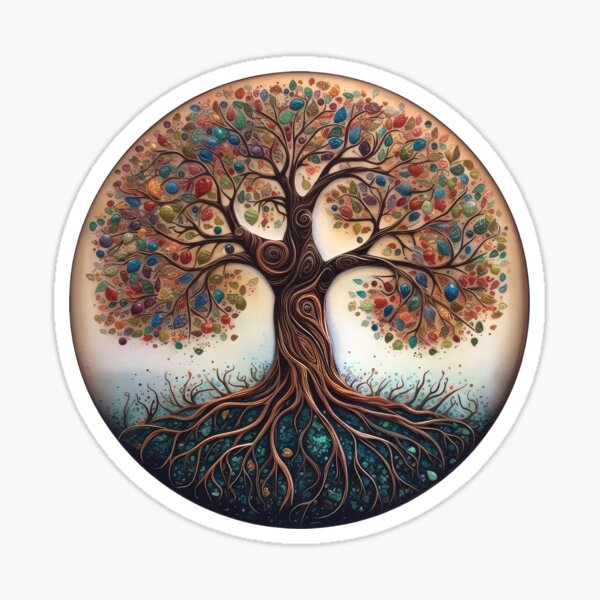 "Tree of life" Sticker for Sale by Rosaliartbook | Redbubble