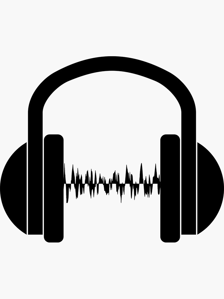 "headphones" Sticker for Sale by peterpit | Redbubble