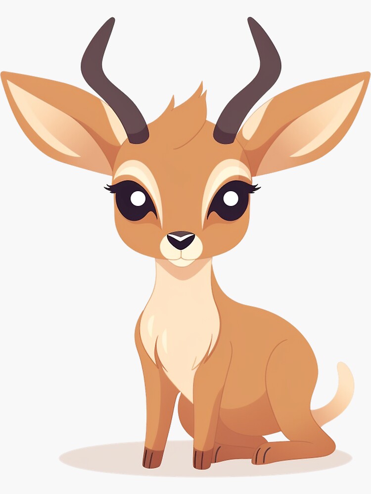 "Cute Zoo Gazelle" Sticker for Sale by AtomicRay | Redbubble