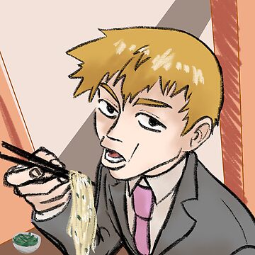 "Reigen Arataka eating noodles" Sticker for Sale by Pit-of-Despair ...