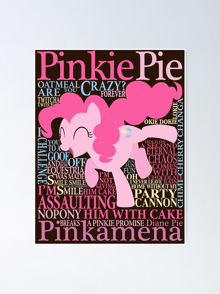 "The Many Words of Pinkie Pie" Poster for Sale by AssaultWithCake ...