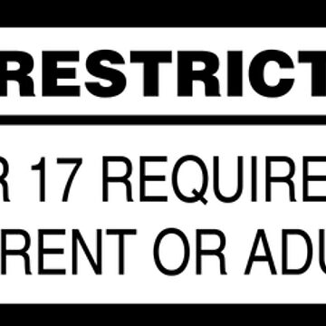 "Rated R (Restricted)" Sticker by rinderhack | Redbubble