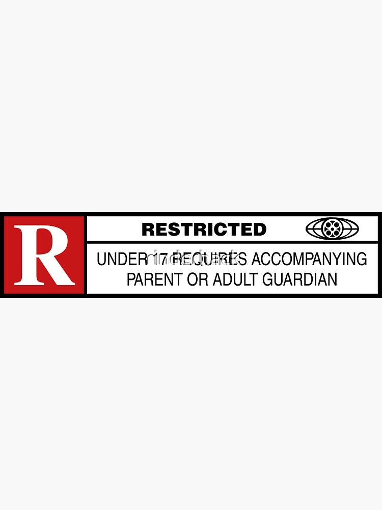 "Rated R (Restricted)" Sticker by rinderhack | Redbubble