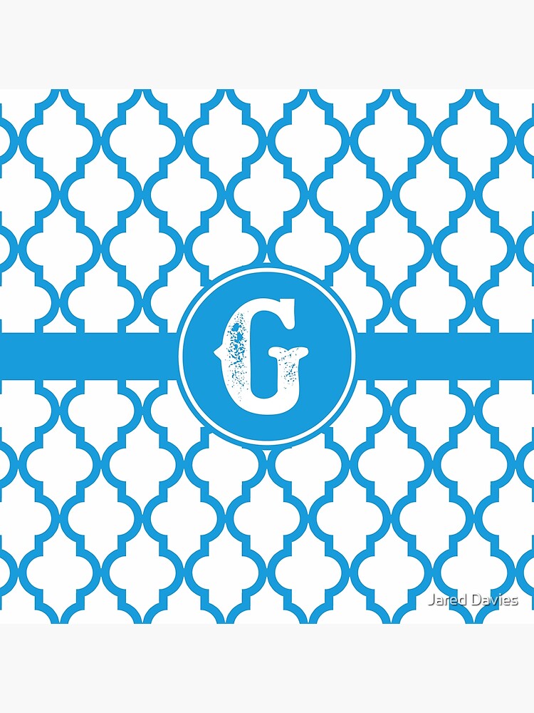 "Blue Monogram: Letter G" Art Print for Sale by MilitaryCandA | Redbubble