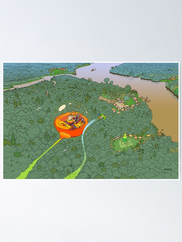 "Moebius Landscape Art | Jean Giraud Moebius Exhibition Art" Poster for ...