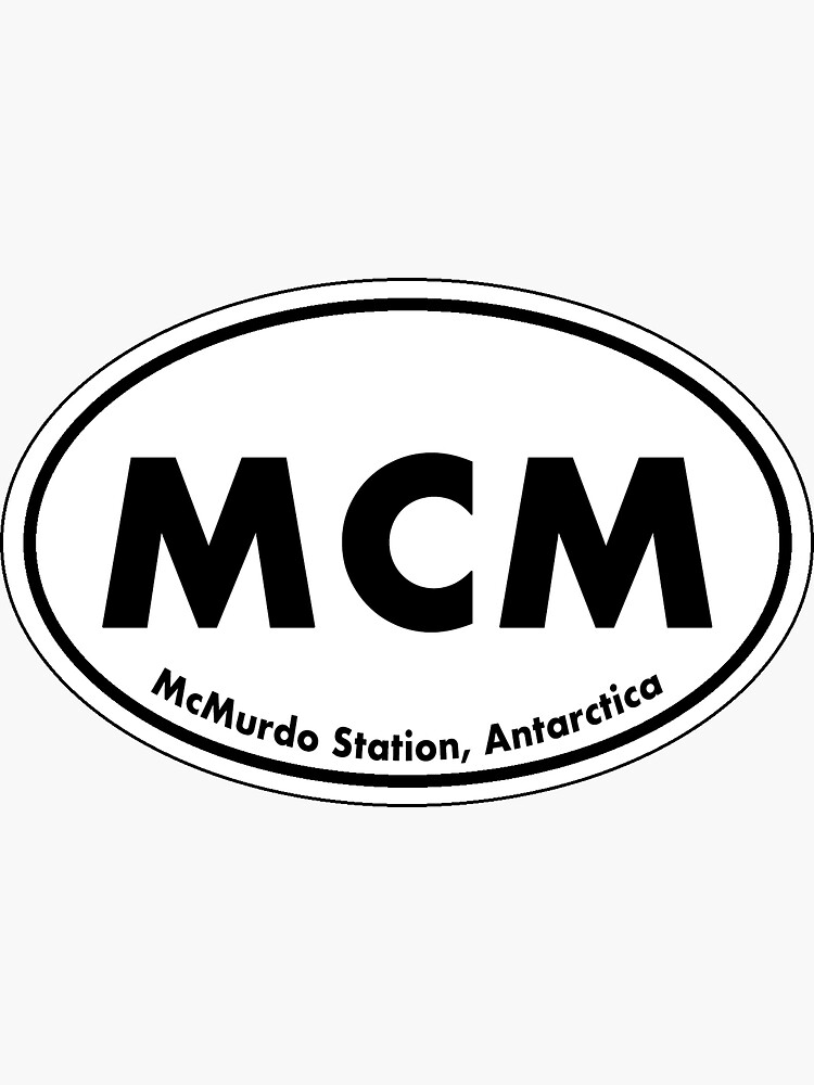 "McMurdo Station Antarctica Bumper Sticker MCM" Sticker for Sale by ...