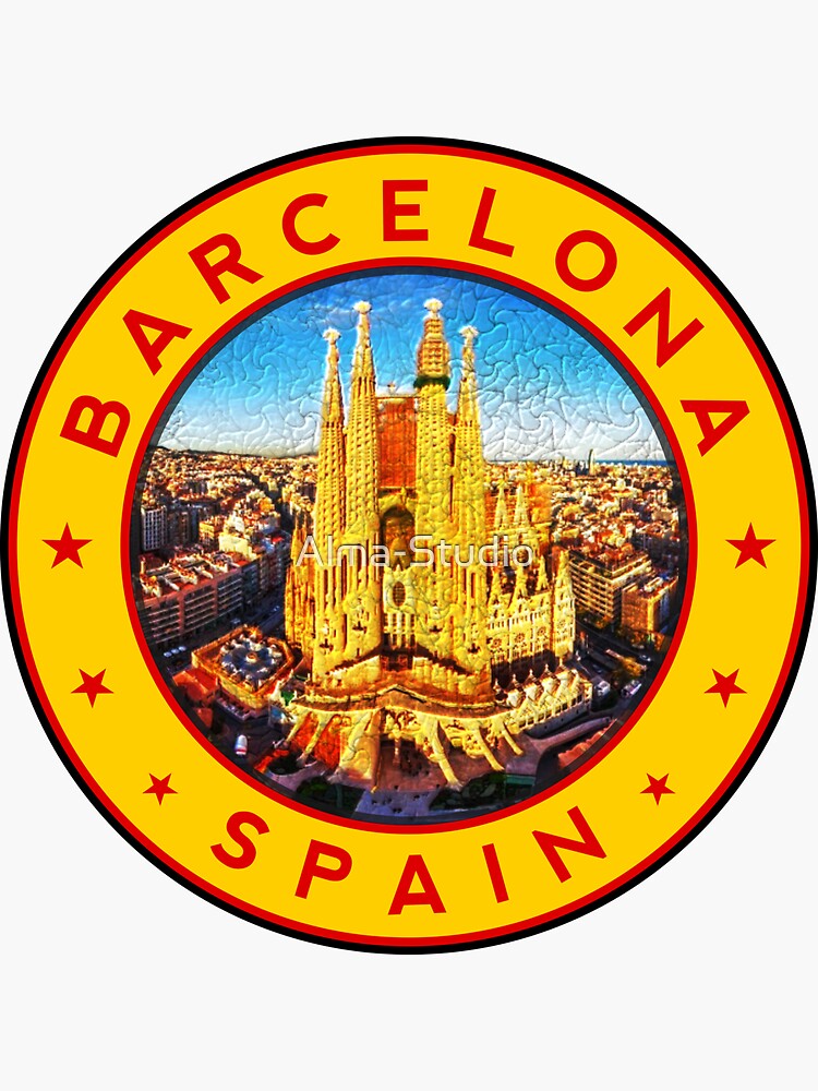 "Barcelona, Spain" Sticker by Alma-Studio | Redbubble