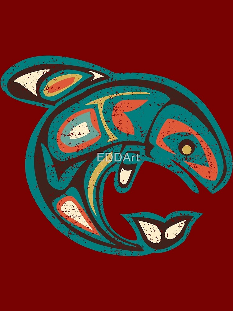 "Native American Totem ORCA Killer Whale 1" Scarf by EDDArt | Redbubble