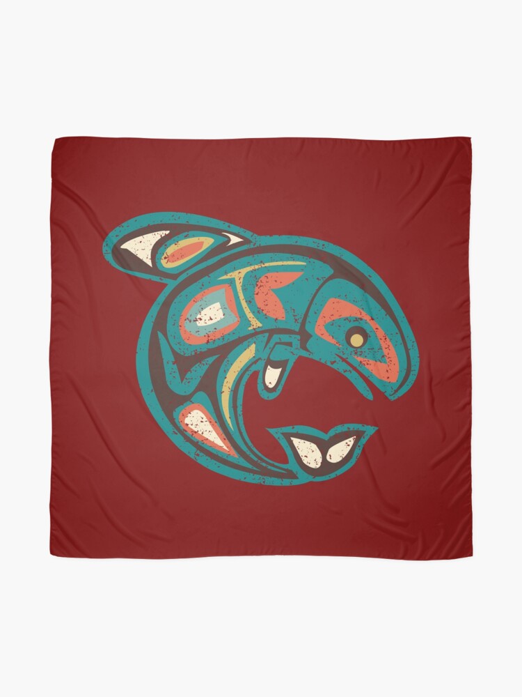 "Native American Totem ORCA Killer Whale 1" Scarf by EDDArt | Redbubble