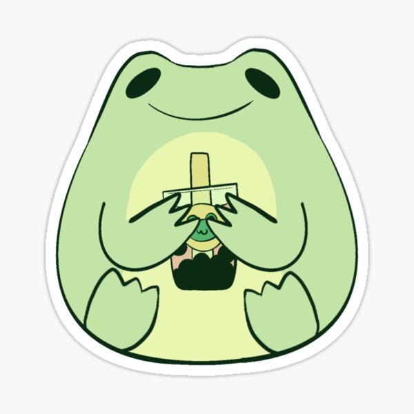"Boba frog" Sticker for Sale by LAZYSHEEPDOODLE | Redbubble