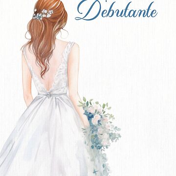 "White Debutante Ballgown Congratulations" Greeting Card for Sale by ...
