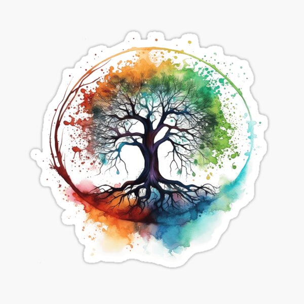 "Tree of life" Sticker for Sale by Rosaliartbook | Redbubble