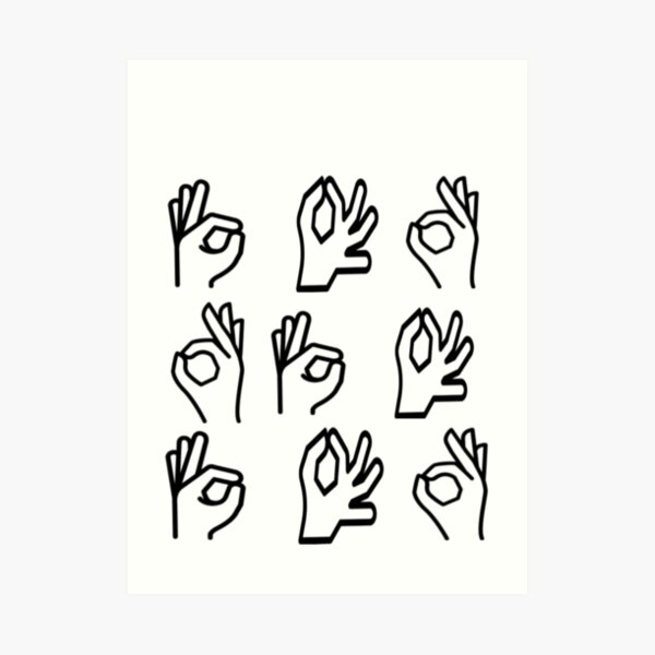 Ok Hand Emoji Meme Art Prints | Redbubble
