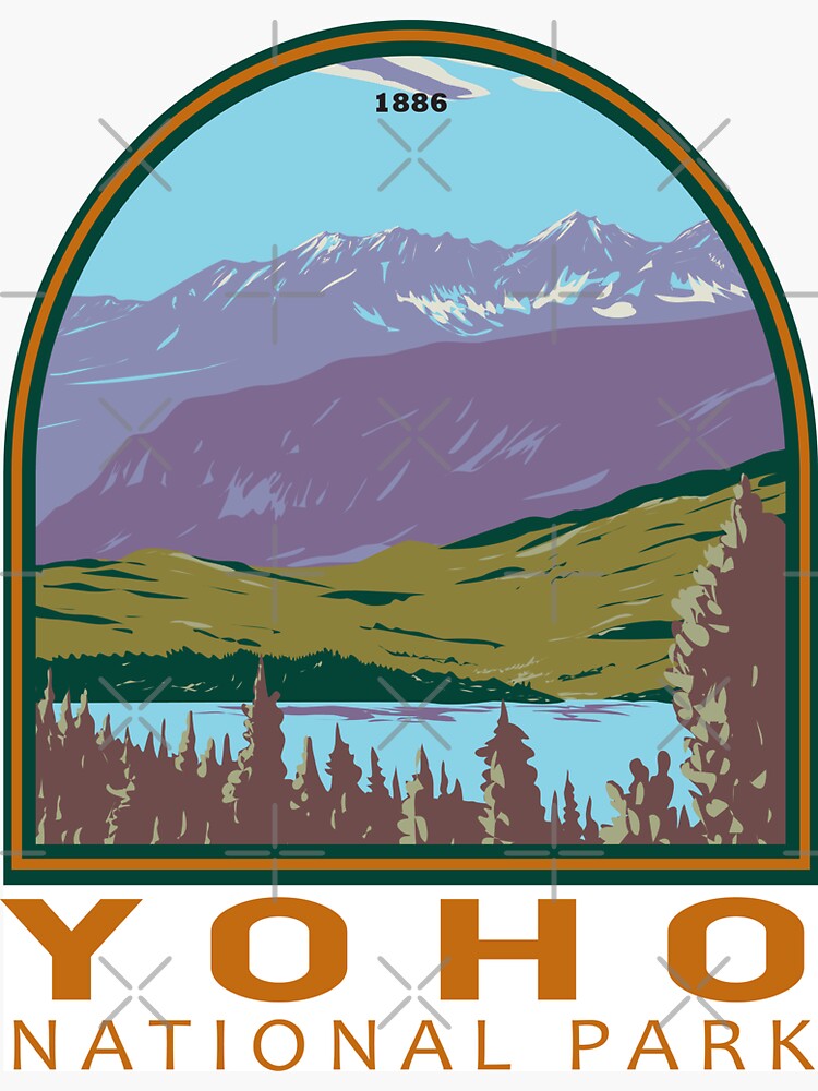"Yoho National Park Canada Vintage Emblem" Sticker for Sale by ...